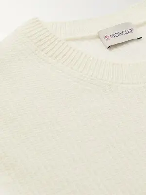 Moncler Ribbed Virgin Wool And Cashmere-blend Sweater
