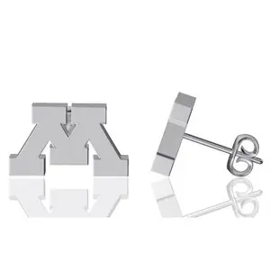 DAYNA DESIGNS Minnesota Golden Gophers Team Logo Post Earrings - Silver