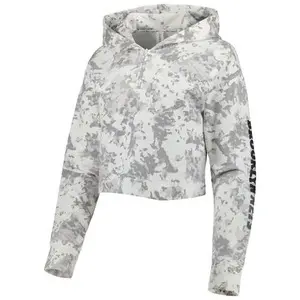 LUSSO Maia Tri-blend Cropped Quarter-zip Top