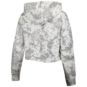 LUSSO Maia Tri-blend Cropped Quarter-zip Top