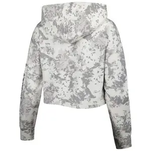 LUSSO Maia Tri-blend Cropped Quarter-zip Top