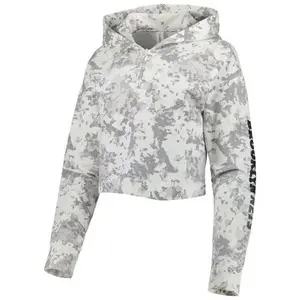 LUSSO Maia Tri-blend Cropped Quarter-zip Top