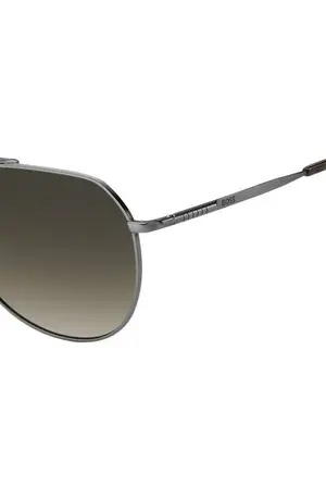 BOSS 61mm Aviator Sunglasses - Dark Ruthenium