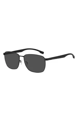 BOSS 62mm Aviator Sunglasses - Matte Black