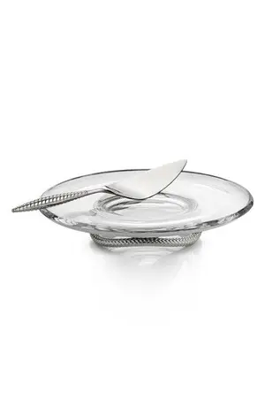 NAMBE Braid Pedestal Cake Plate & Server - Silver