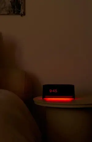 LOFTIE Smart Alarm Clock - Red Shell/chrome Top