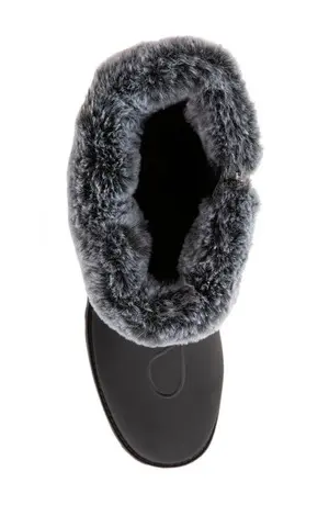 Trotters Bryce Faux Fur Trim Winter Boot - Black