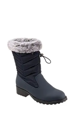 Trotters Bryce Faux Fur Trim Winter Boot