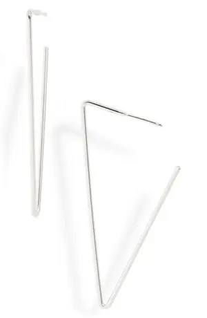 NASHELLE Geo Hoop Earrings - Sterling Silver