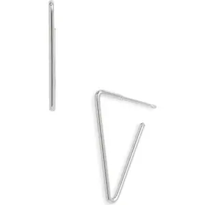 NASHELLE Nashelle Geo Hoop Earrings Sterling Silver