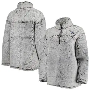G-III 4HER BY CARL BANKS Tennessee Titans Sherpa Quarter-zip Jacket - Gray