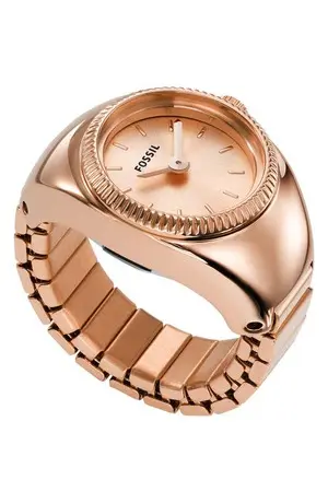 Fossil Ring Watch - Rose Gold
