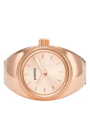 Fossil Ring Watch - Rose Gold