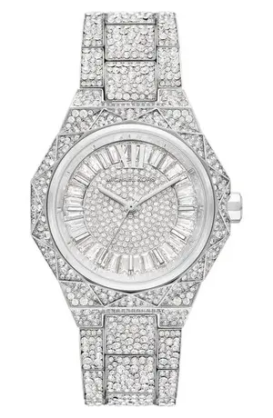 Michael Kors Raquel Stingray Pavé Crystal Bracelet Watch - Silver