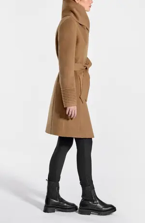 Sentaler Alpaca & Wool Wrap Coat - Dark Camel