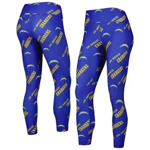 CONCEPTS SPORT Los Angeles Chargers Breakthrough Allover Print Lounge Leggings - Royal