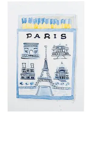 FURBISH 5x7 Paris Print In Baby Blue,white - N,a