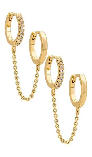 MIRANDA FRYE Elliot Double Hoop Earrings - Gold