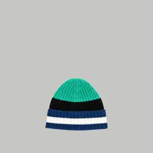 Everlane Cashmere Beanie Bright Navy Multi Stripe