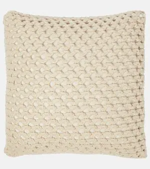 Brunello Cucinelli Cashmere And Cotton Cushion - Grey