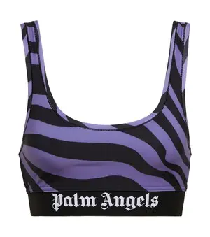 Palm Angels Zebra-print Sports Bra - Purple