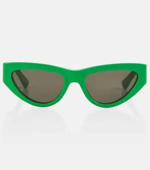 Bottega Veneta Angle Cat-eye Sunglasses - Green