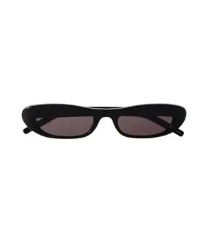 Saint Laurent Shade Oval-frame Sunglasses - Black