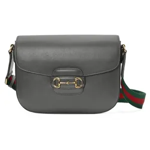 Gucci Horsebit 1955 Shoulder Bag, Neutral, Canvas Grey