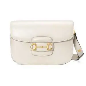 Gucci Horsebit 1955 Shoulder Bag, Neutral, Canvas White
