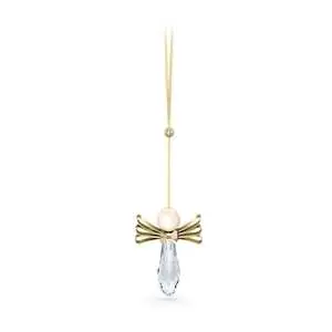 SWAROVSKI Swarovski Holiday Magic Angel Ornament With Gold-Tone Accents White