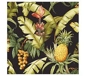 NEXTWALL Pineapple Floral Peel-and-stick Wallpa Per - One-color