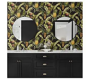 NEXTWALL Pineapple Floral Peel-and-stick Wallpa Per