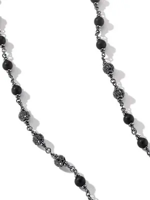 David Yurman Sterling Rosary Diamond Necklace