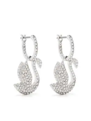SWAROVSKI Swan Hoop Earrings