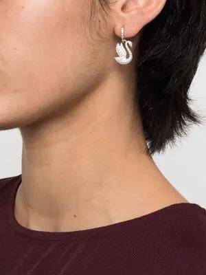 SWAROVSKI Swan Hoop Earrings