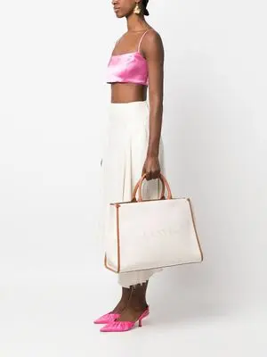 LANVIN Logo-print Leather Tote