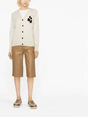 MARANT ETOILE Karin Logo-intarsia Cardigan