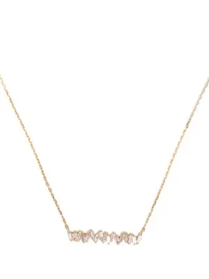 SUZANNE KALAN Suzanne Kalan 18kt Yellow Gold Diamond Bar Necklace