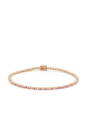 SUZANNE KALAN 18kt Rose Gold Sapphire Tennis Bracelet - Pink