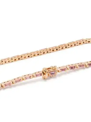 SUZANNE KALAN 18kt Rose Gold Sapphire Tennis Bracelet