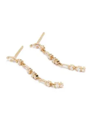 SUZANNE KALAN 18kt Yellow Diamond Dangle Drop Earrings