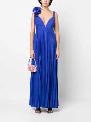 P.a.r.o.s.h Palmer Pleated Maxi Dress