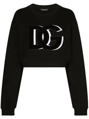 Dolce & Gabbana Dg Logo Cropped Sweatshirt