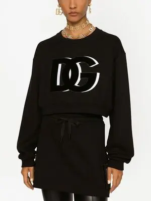 Dolce & Gabbana Dg Logo Cropped Sweatshirt