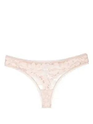 ERES Mini Tanga Floral Lace Thong - Neutrals