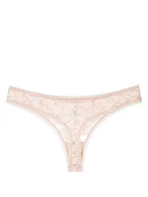 ERES Mini Tanga Floral Lace Thong - Neutrals