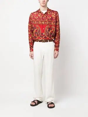 Etro Mid-rise Straight-leg Trousers