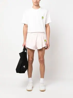 BARROW Slogan-print Track Shorts - Pink