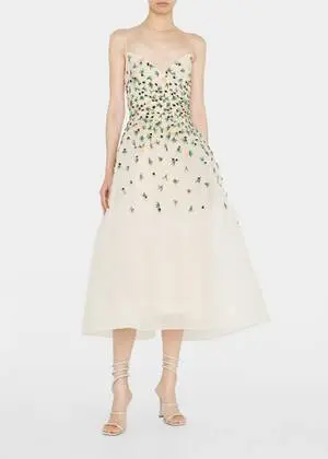 white christmas dresses Long Sleeve Embroidered Tulle Gown 2 / Sky Blue main image 1