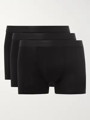 CDLP Three-pack Stretch-lyocell Boxer Briefs - Black